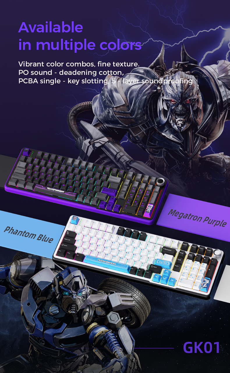 Transformers GK01 Mechanical Keyboard 101 ปุ่ม RGB Backlit Hot ...