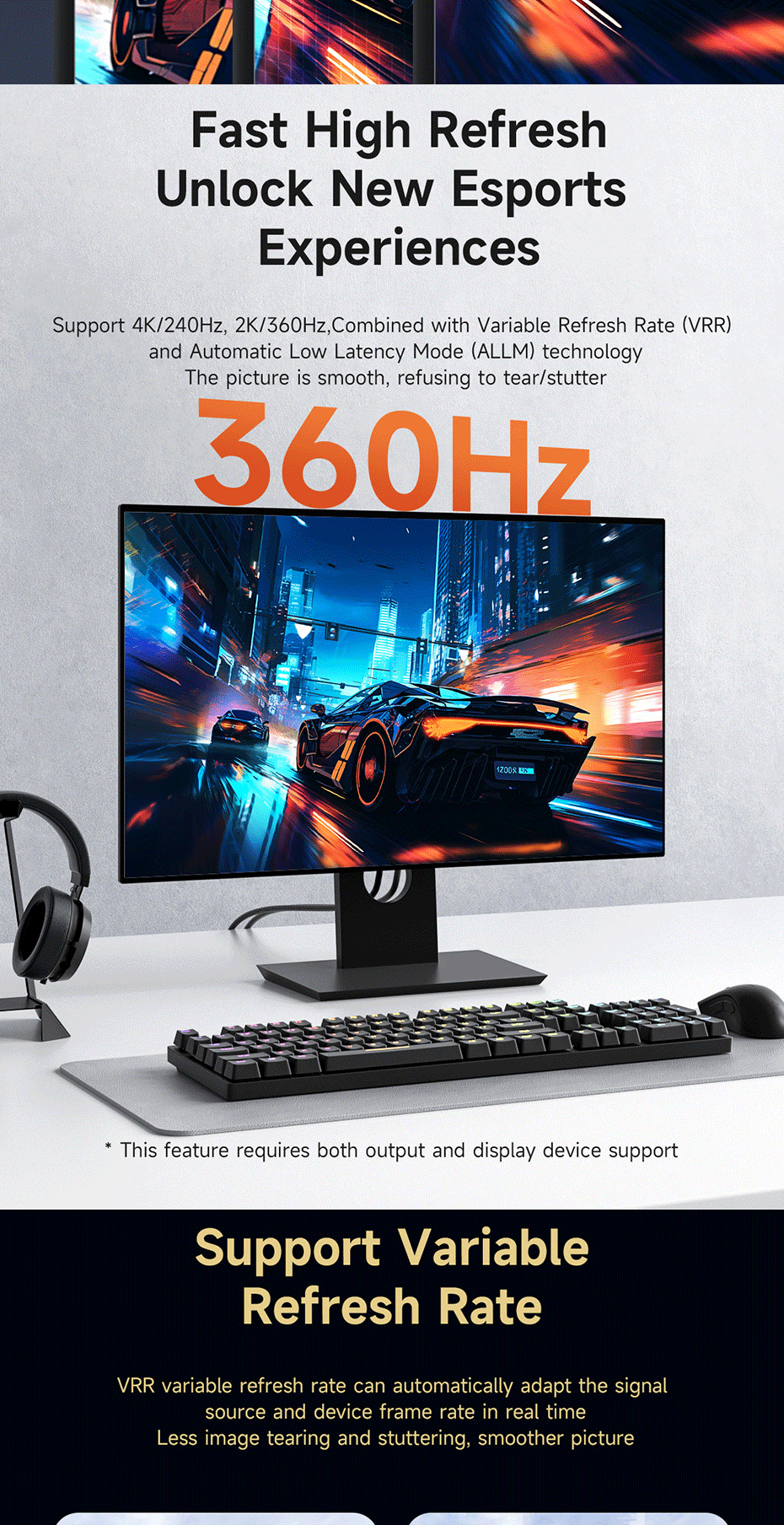 Hagibis 8K USB c ถึง DisplayPort 1.4 สาย Super Soft Bi-directional Type ...