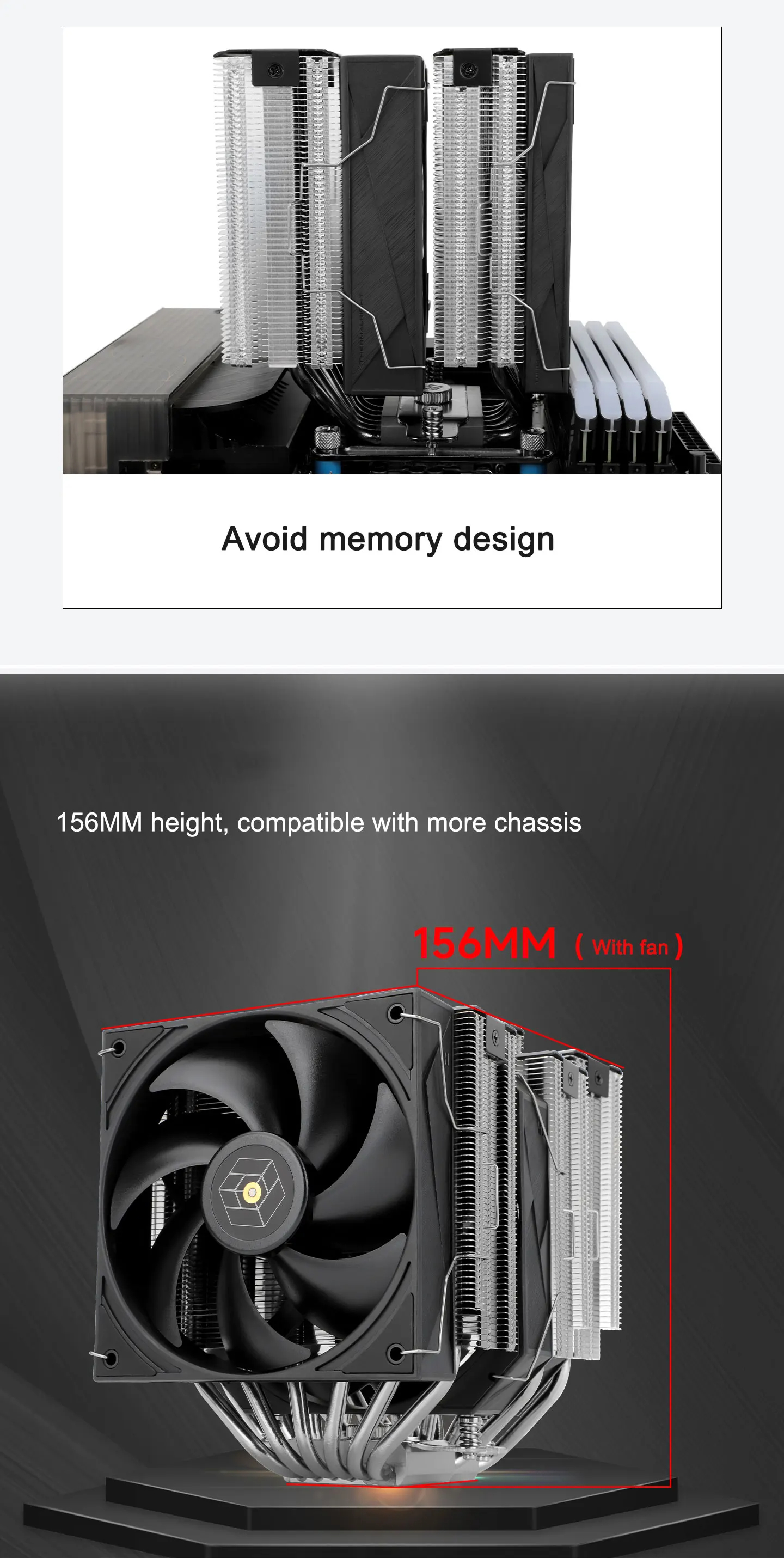 Thermalright Royal Knight 120 SE CPU Air Cooler 6 ท่อความร้อน PC Cooling Dual Towers พัดลมคู่ ...