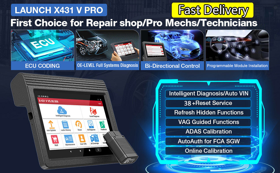 ใหม่ล่าสุด LAUNCH X431 V PRO 4.0 Elite Bidirectional Full System Scan ...