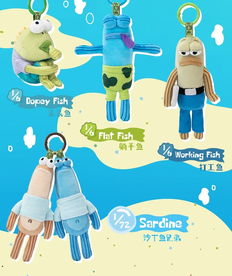 POP MART Gone SpongeBob Bikini Bottom Buddies Series Wacky Plush Blind ...