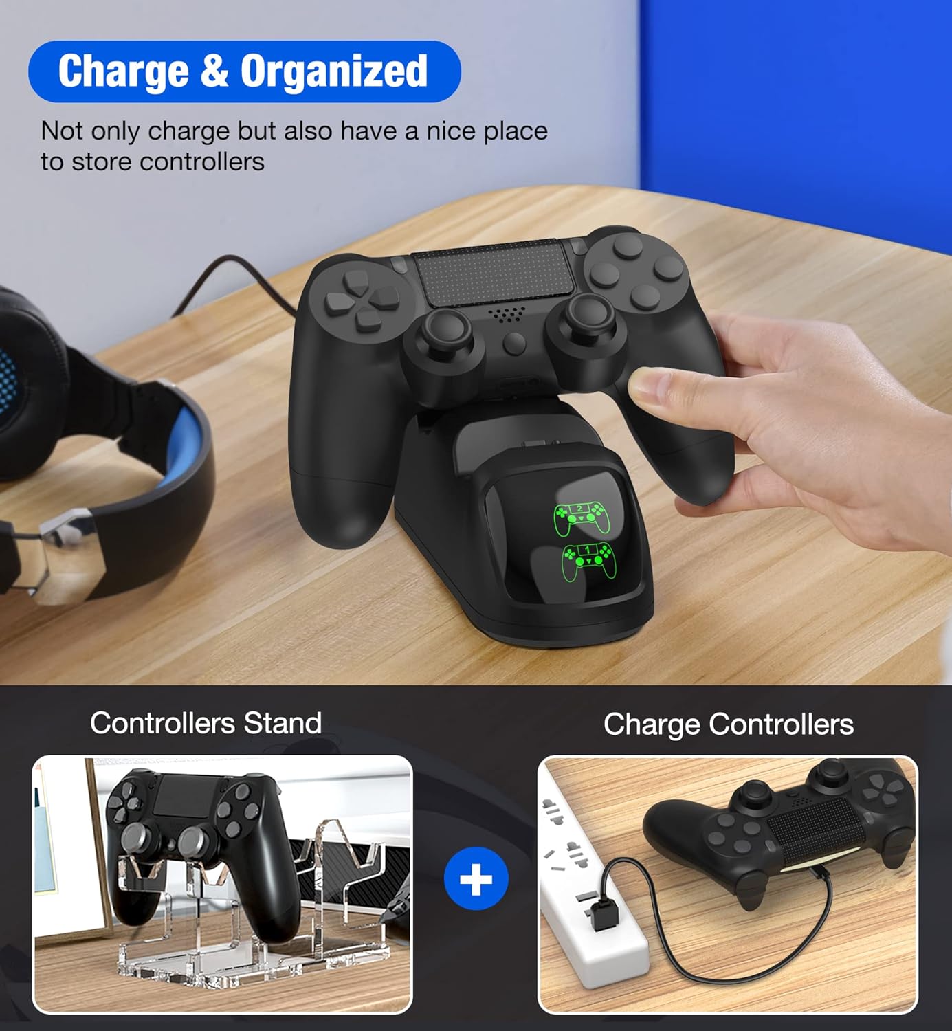 PS4 Controller แท่นชาร์จสถานีอัพเกรดชิปสําหรับ PS4/PS4 Slim/PS4 Pro ...