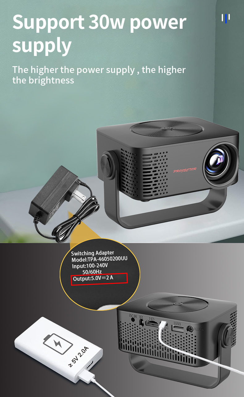 โปรเจคเตอร์มินิ projector mini android 13.0 โปรเจคเตอ โปรเจกเตอร์ โปนเจ ...