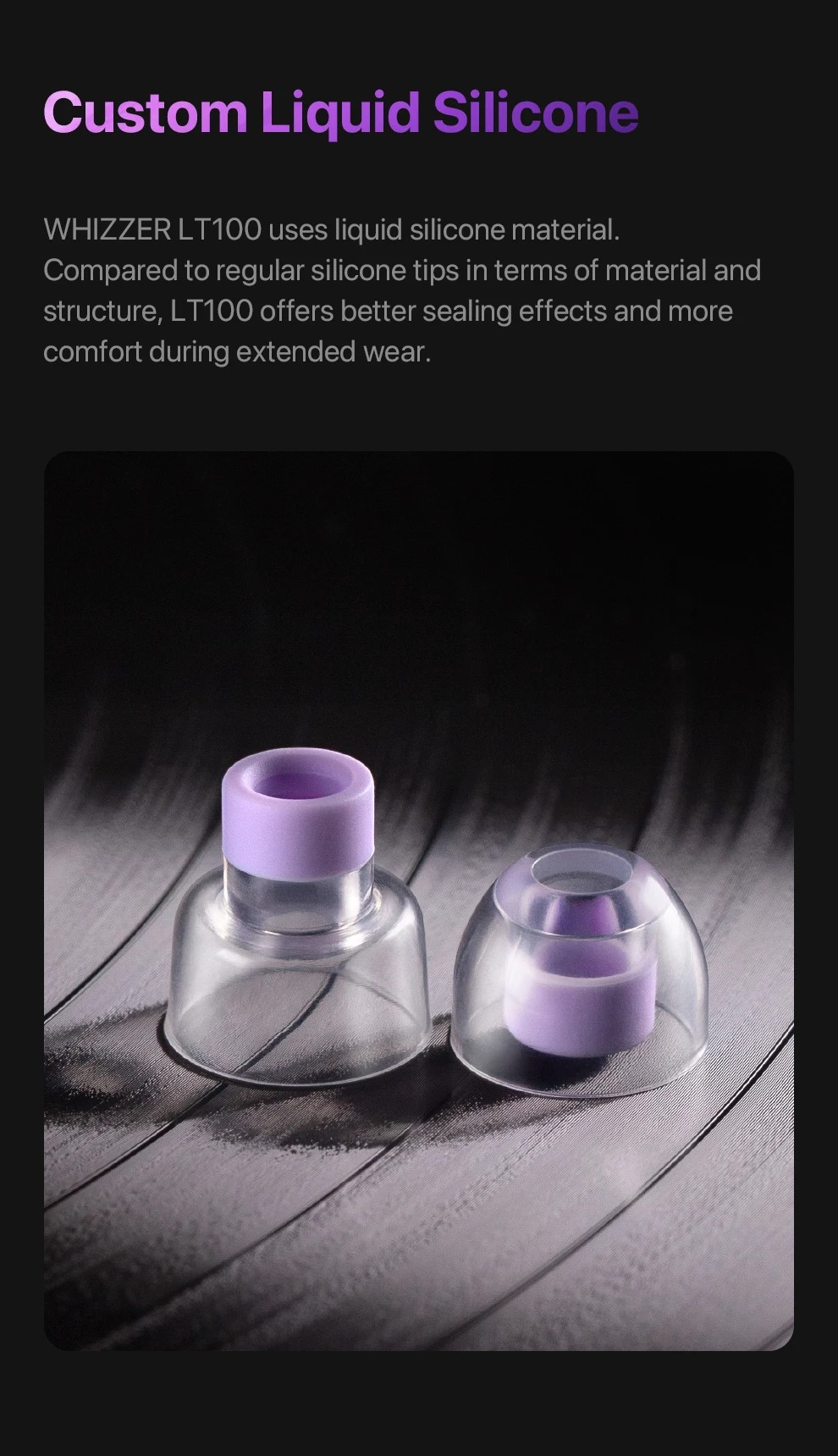 Whizzer EasyTips LT100 จุกหูฟังซิลิโคนเหลว 1 กล่อง (4 คู่) คุณภาพเสียง ...