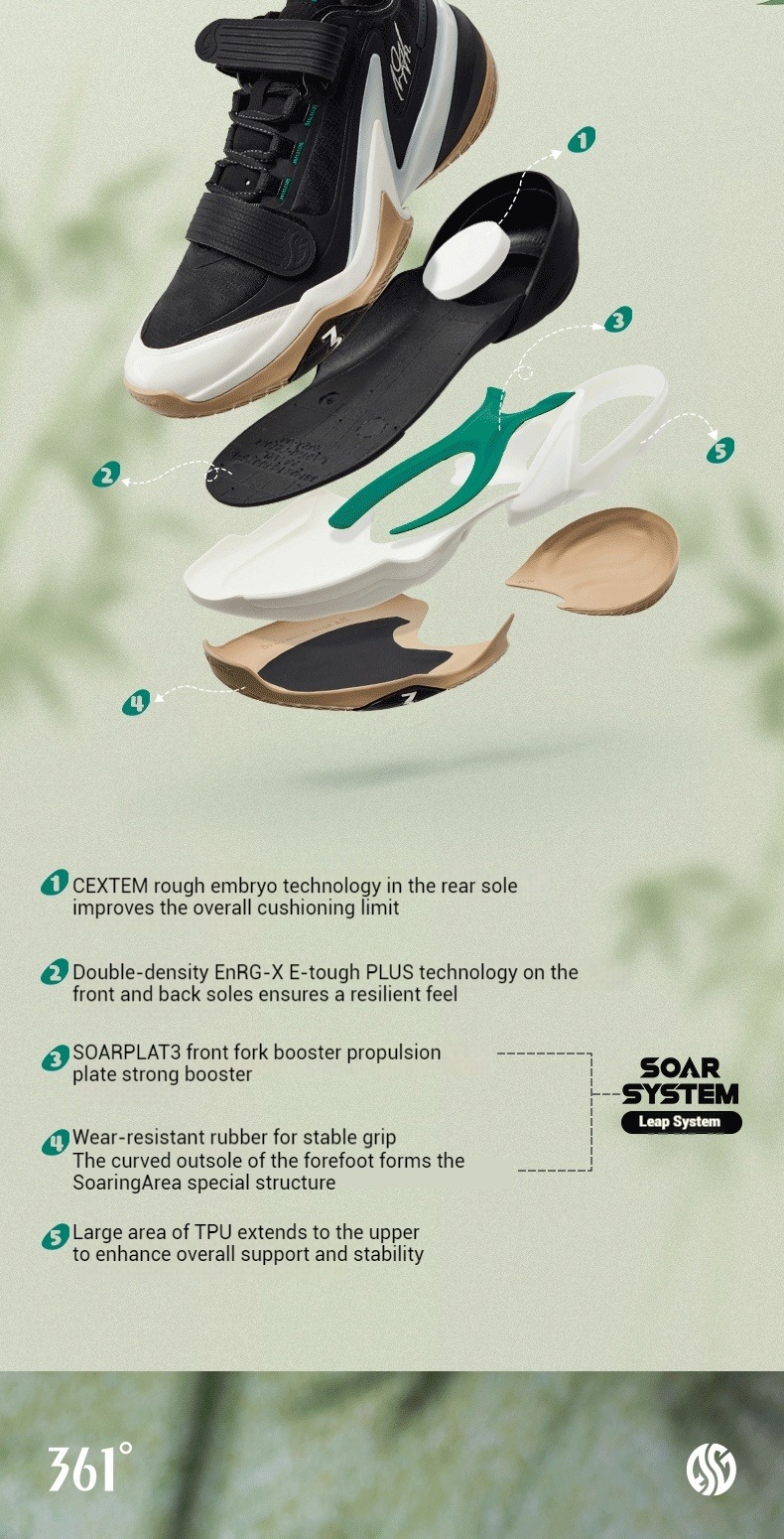 361 Degrees Ag5 Aaron Gordon Signature Men รองเท้าบาสเก็ตบอลมืออาชีพ ...