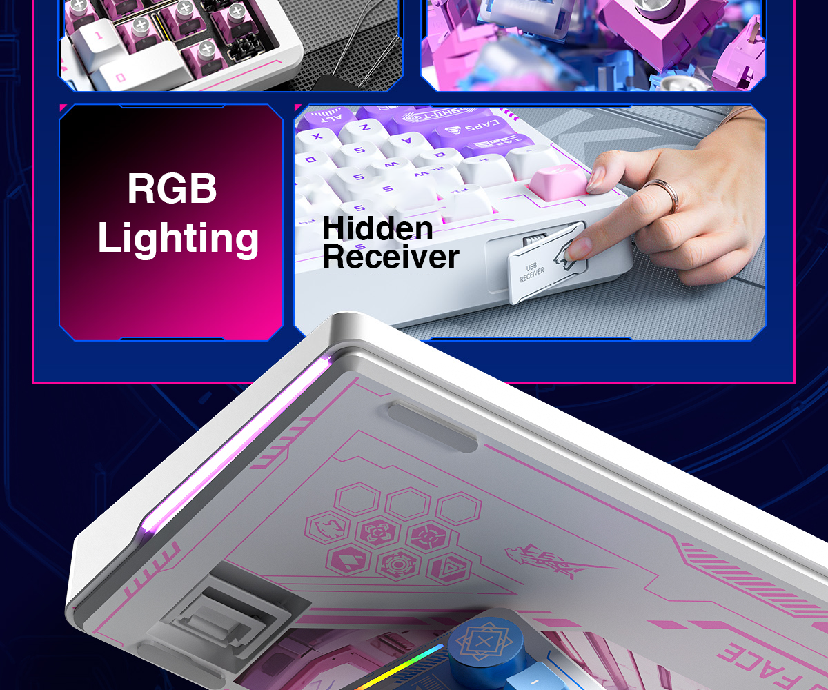 LINGBO K98PRO คีย์บอร์ด 97 คีย์ Tri-mode จอแสดงผล LCD RGB Hot-swap 10000mAh โครงสร้างปะเก็น ...