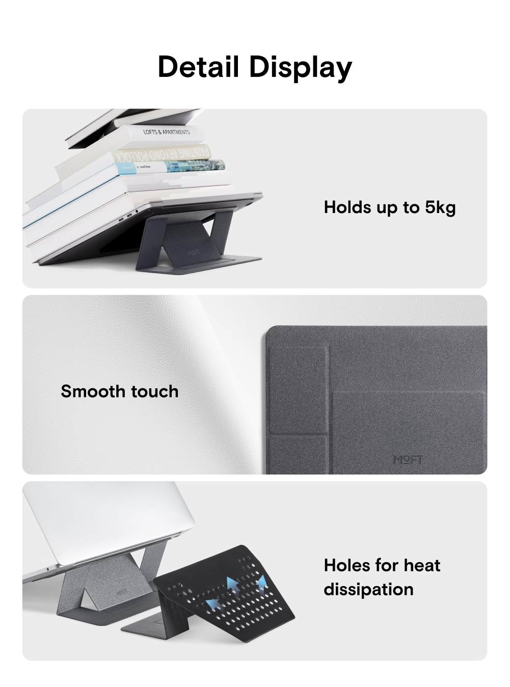 MOFT Adhesive Laptop Stand (Vegan Leather) แท่นวาง Laptop แบบติดกาว 11. ...