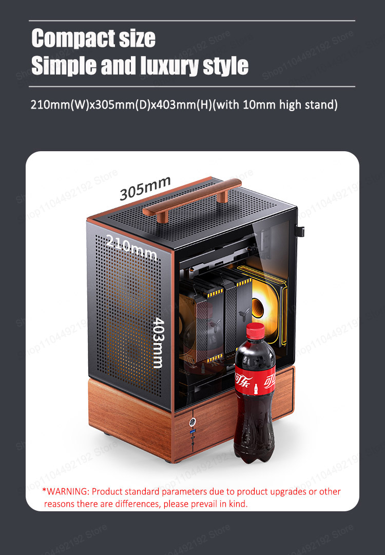 JONSBO T7 อลูมิเนียมแชสซีคอมพิวเตอร์เดสก์ท็อปเดสก์ท็อปแบบพกพาแนวตั้งโฮสต์ shell Type-C อินเทอร ...