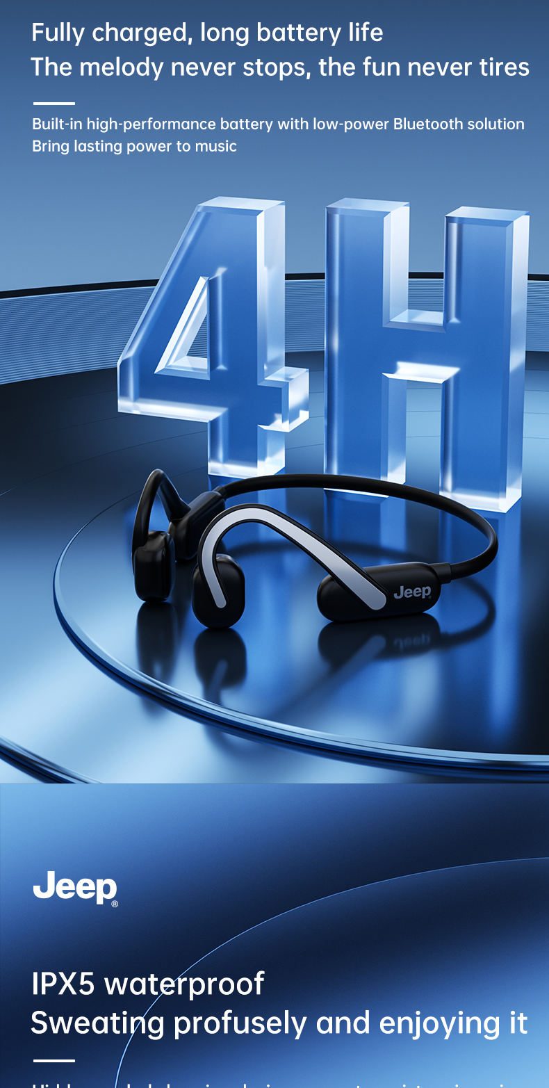 Jeep EC026 หูฟังบลูทูธ 5.3 IPX5 กันน้ํา HD Calls หูฟัง Bone Conduction ...