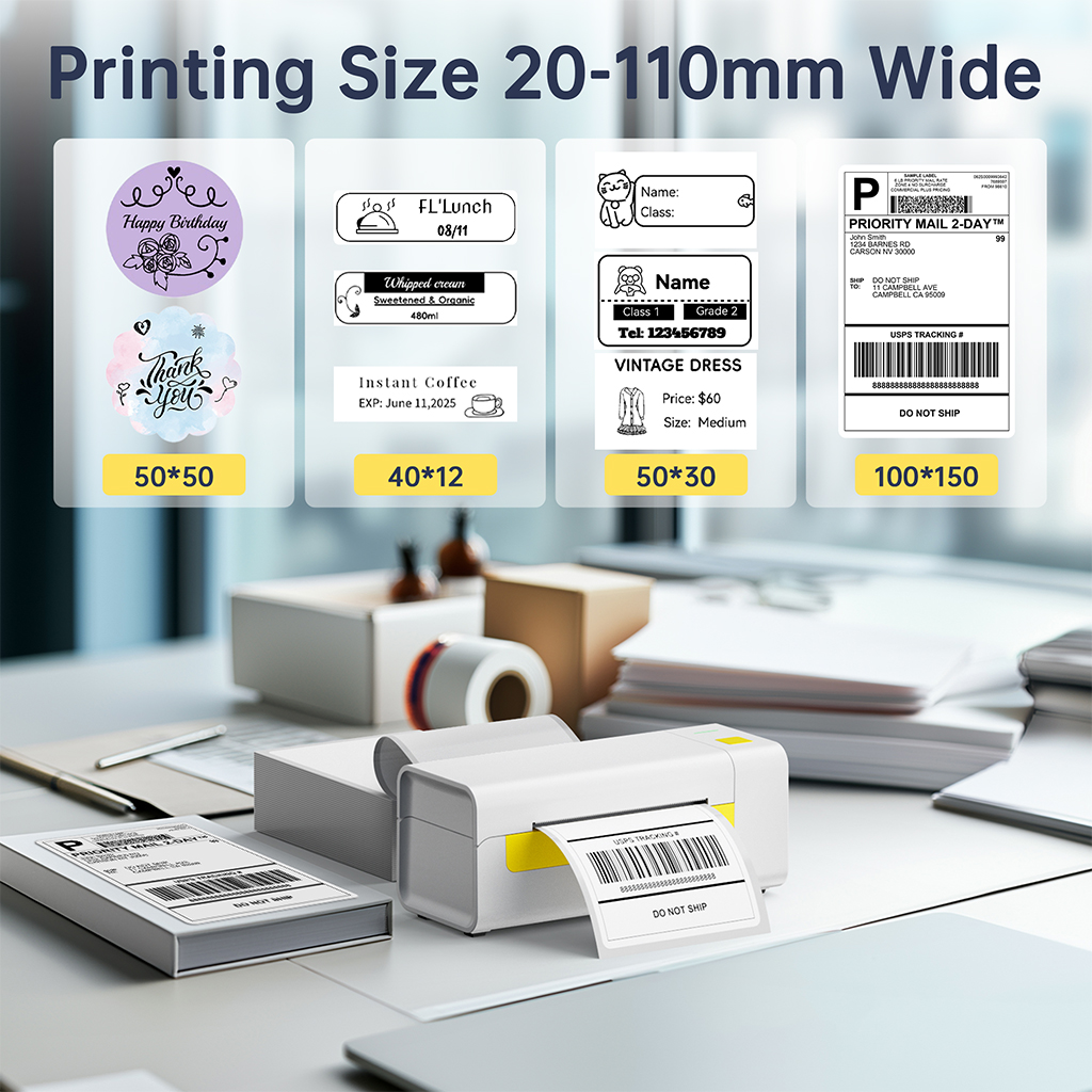 Flashlabel เครื่องปริ้นออเดอร์ Y486 การเชื่อมต่อ Bluetooth ใช้งานได้กับ Android และ iPhone เพื่อ ...