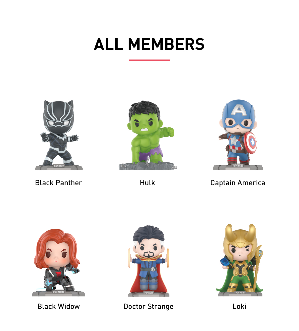 POP MART Marvel Avengers Series Blind Box Action Toys Figure Birthday ...