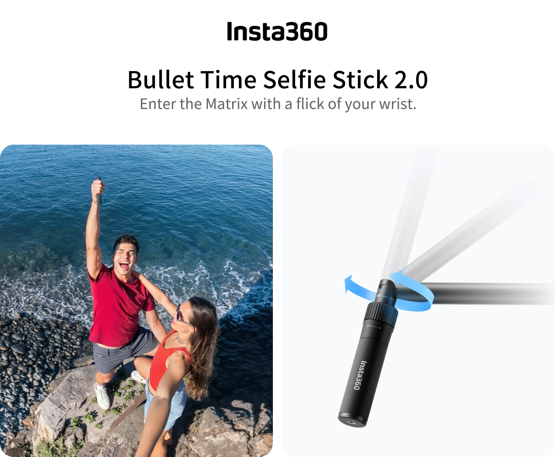 Insta360 Bullet Time Selfie Stick 2.0 สําหรับ insta360 X5/X4/X3/ONE X2/ONE RS (Twin/4K) | Shopee ...