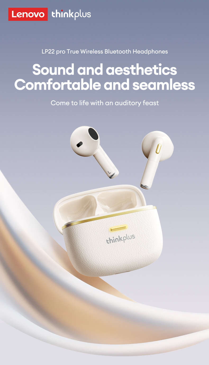 Lenovo LP22 Pro หูฟังบลูทูธไฮไฟสเตอริโอความหน่วงต่ําเนื้อหูฟังไร้สาย ...
