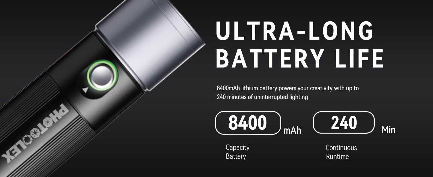 PHOTOOLEX ไฟสตูดิโอ 4 สี กำลัง 10W แบตเตอรี่ 8400mAh 4 โหมดสี 10 ลาย ...