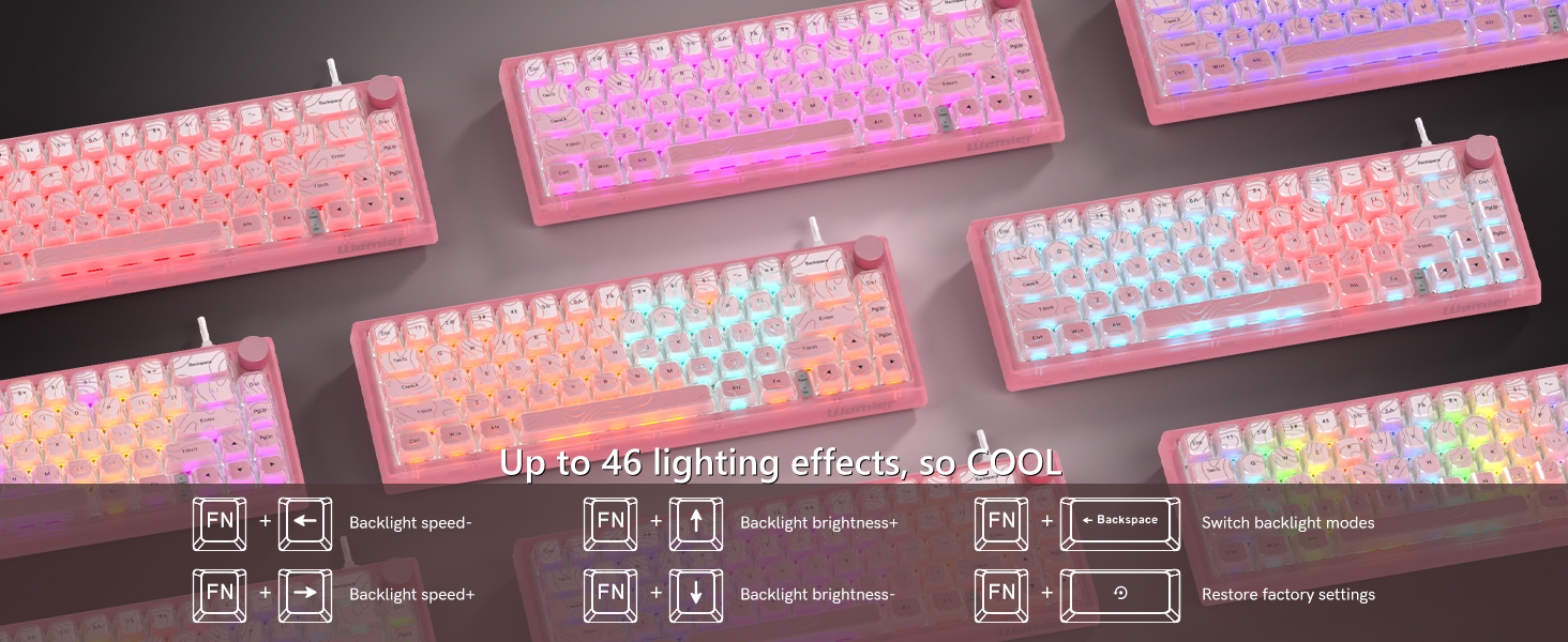 Womier V-K66 PRO 60% คีย์บอร์ดแบบกําหนดเอง QMK/VIA ปะเก็นครีม Mount Hot ...