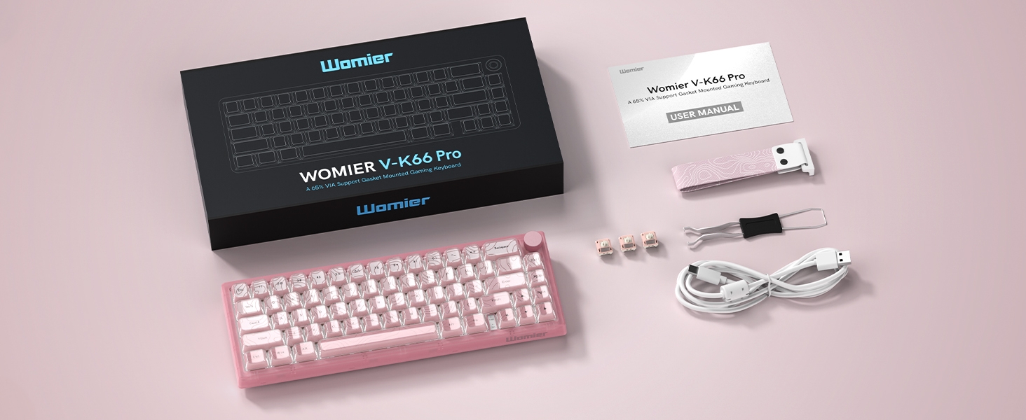 V-K66 PRO 60% คีย์บอร์ดเกมแบบมีสาย QMK/VIA ปะเก็นครีม Mount Hot Swappable RGB คีย์บอร์ด | Shopee ...