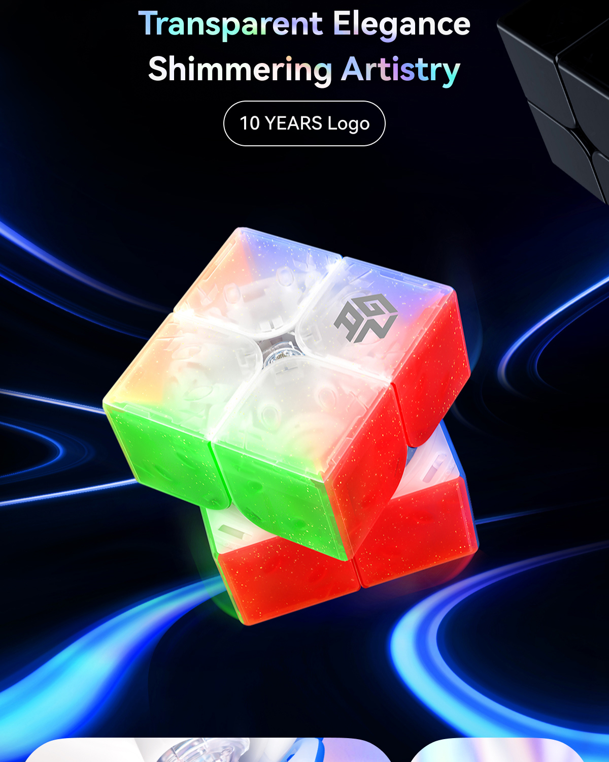 GAN 251 M Pro Magnetic Speed Cube 63 แม่เหล็กของเล่นเพื่อการศึกษา 2X2 ...