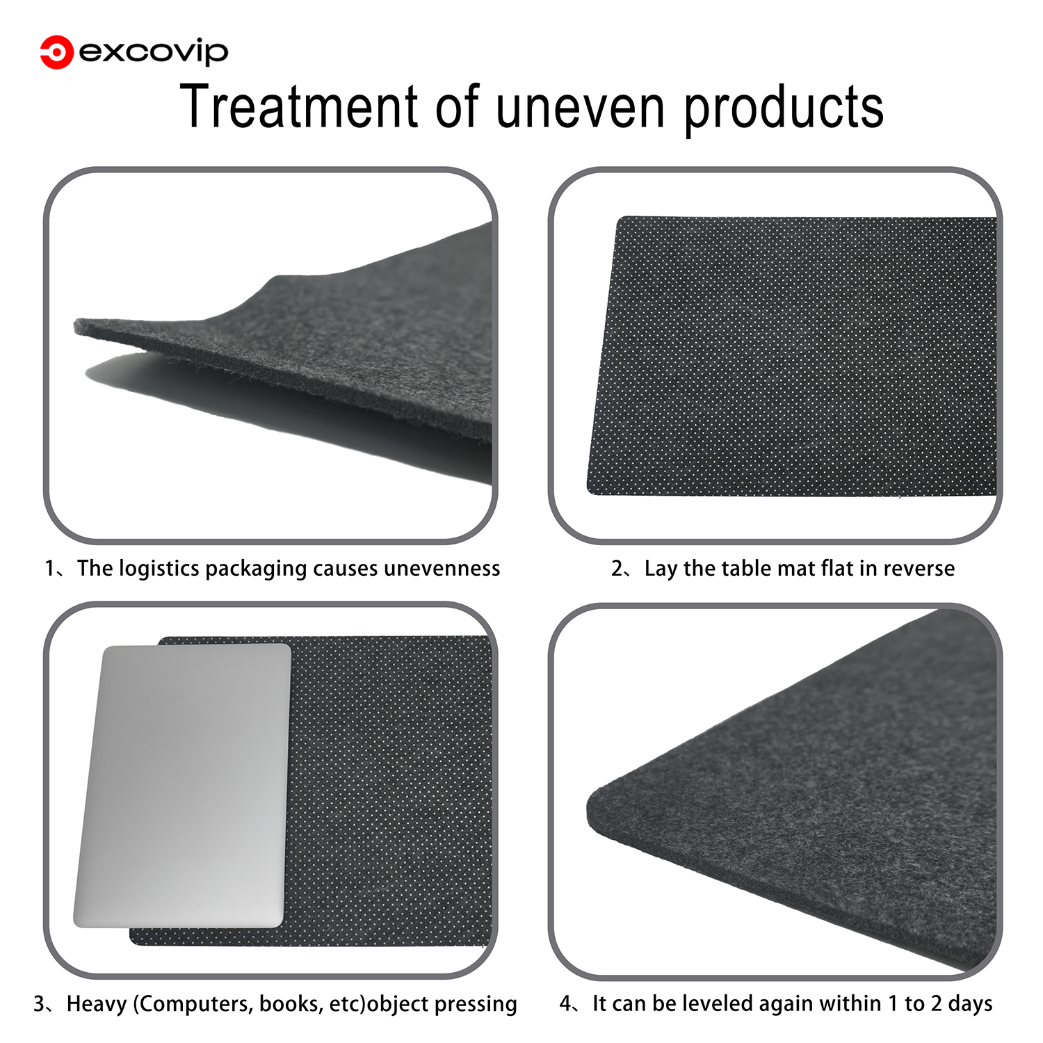 Edging Felt แผ่นรองเมาส์สีเทาเข้มขนาดใหญ่ Anti-slip นุ่มสบายเดสก์ท็อปแล็ปท็อปการเรียนรู้ ...