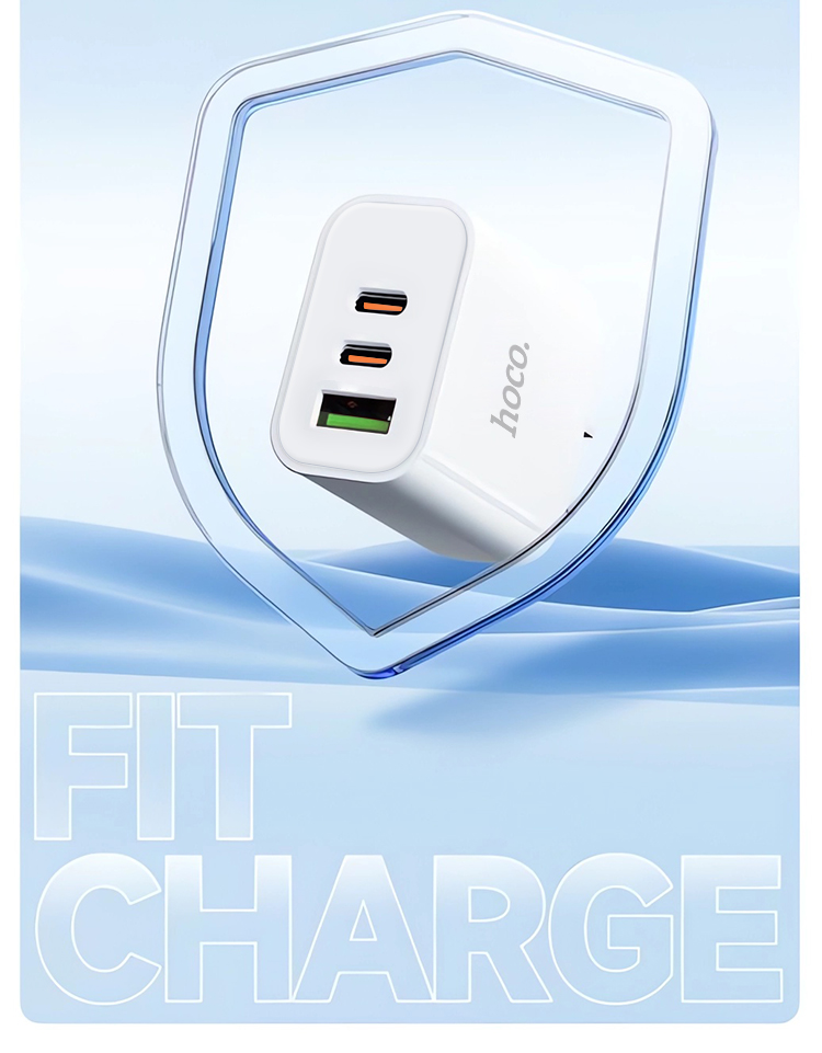 hoco. C126 หัวชาร์จเร็ว PD 40W + QC 3.0 (Type-C x2 + USB ) รองรับ Fast ...