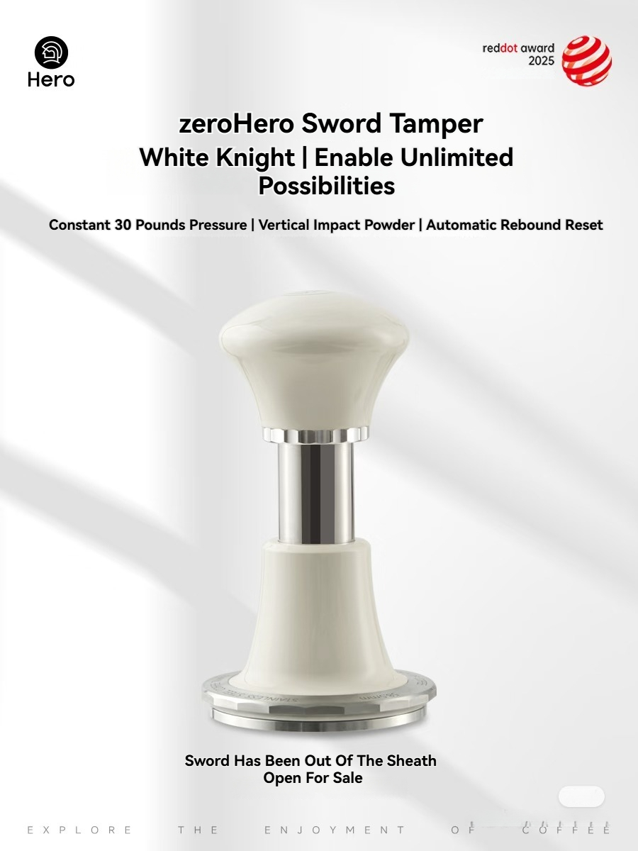 Zerohero ดาบ กาแฟ Tamper เอสเปรโซ Sword Tamper-วาฟเฟิล/ส่วนโค้งยุโรป ฐาน ระดับ แรงคงที่ 30lbs 58 ...