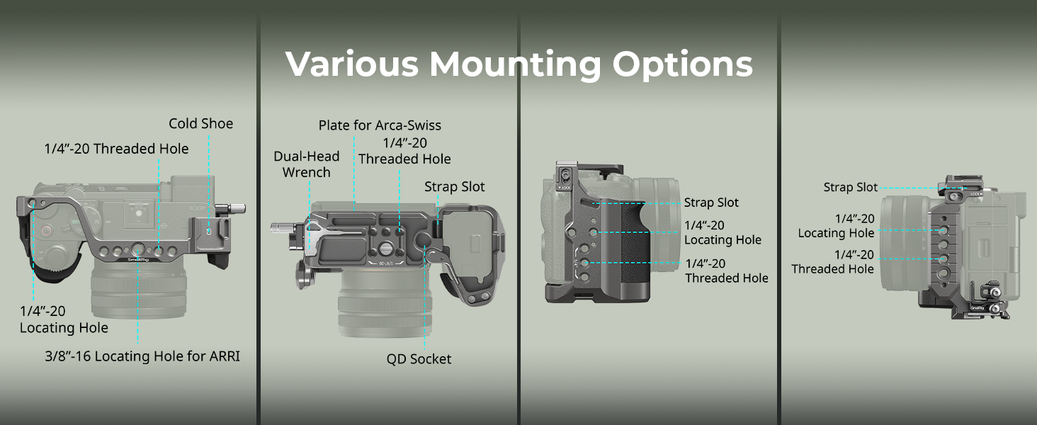 Smallrig กล้องกรงสําหรับ Sony Alpha 7C II / 7CR, "HawkLock" Quick ...