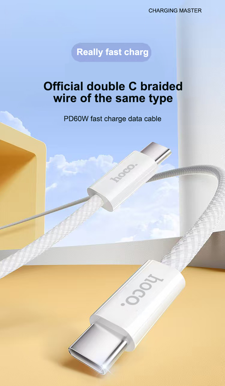 hoco. สายชาร์จ X104 Charging Data Cable PD+QC60W Type-C to Type-C มี ...