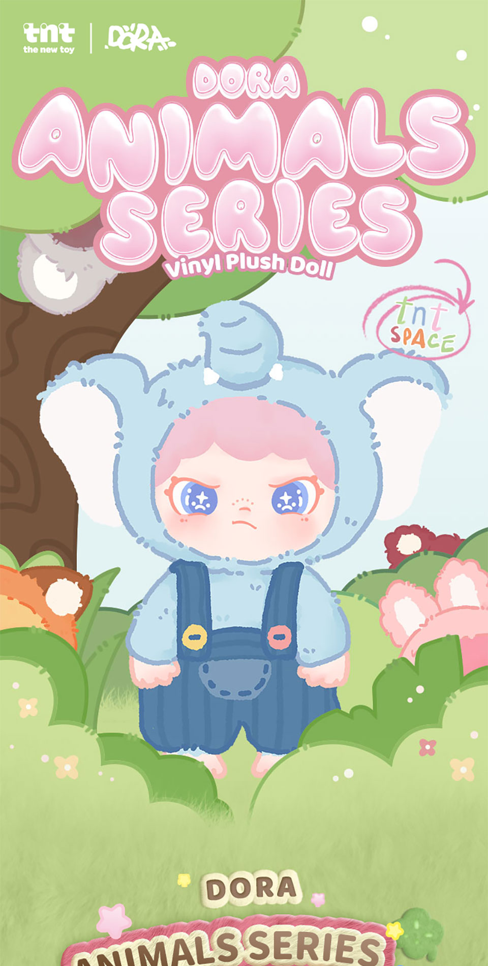 TNTSPACE DORA Animals Series Vinyl Plush Doll Blind Box Figure ฟิกเกอร์ ...