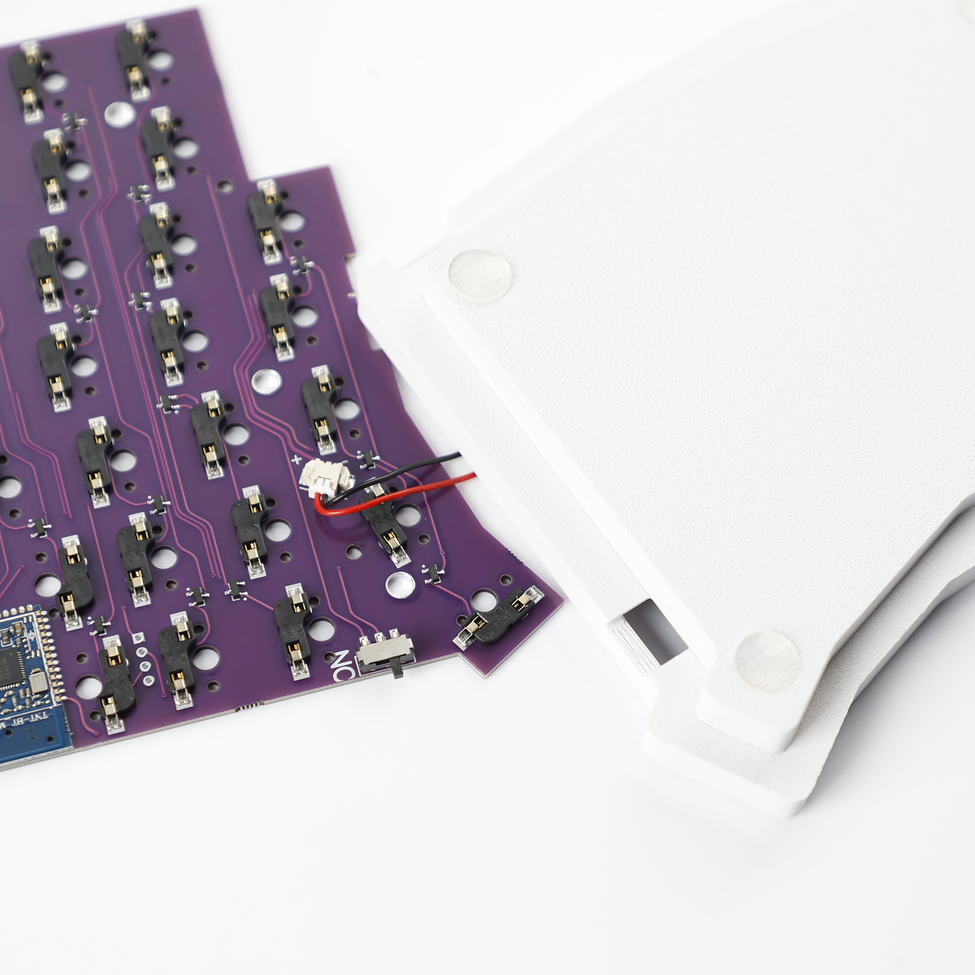 YMDK Sofle 2.4Ghz Wireless Split 64 Ergonomic Hotswappable 60% เค้าโครง 3D PLA Vial All Key ...