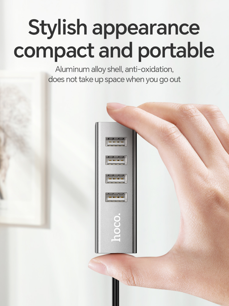 hoco. HB1 Ports HUB / Type-C อุปกรณ์ ตัวแปลง เพิ่มช่อง HUB USB ใช้งาน ...