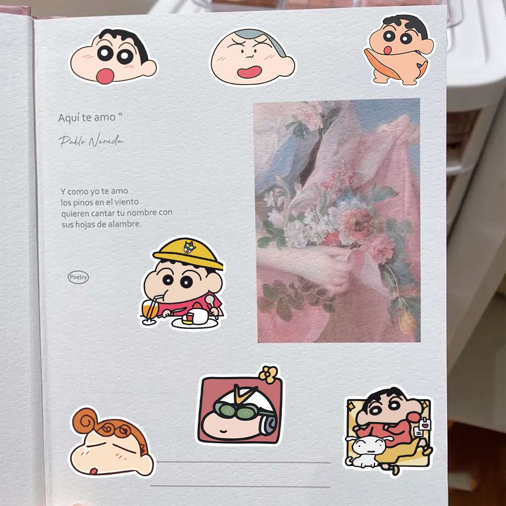 สติ๊กเกอร์ Crayon Shin-chan & SpongeBob 50 ชิ้น - สติ๊กเกอร์ไวนิลกัน ...