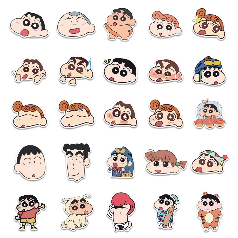 สติ๊กเกอร์ Crayon Shin-chan & SpongeBob 50 ชิ้น - สติ๊กเกอร์ไวนิลกัน ...