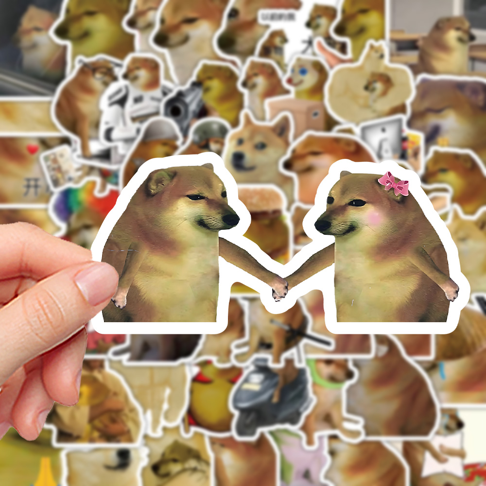 62PCS Cheems Dog & Alien Stickers - สติ๊กเกอร์ไวนิลกันน้ําสําหรับแล็ปท็ ...