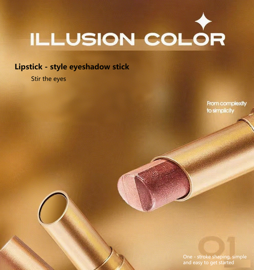 YZS Shimmer Eyeshadow Stick Long-Lasting Gradient Glitter One-Swipe Eye ...