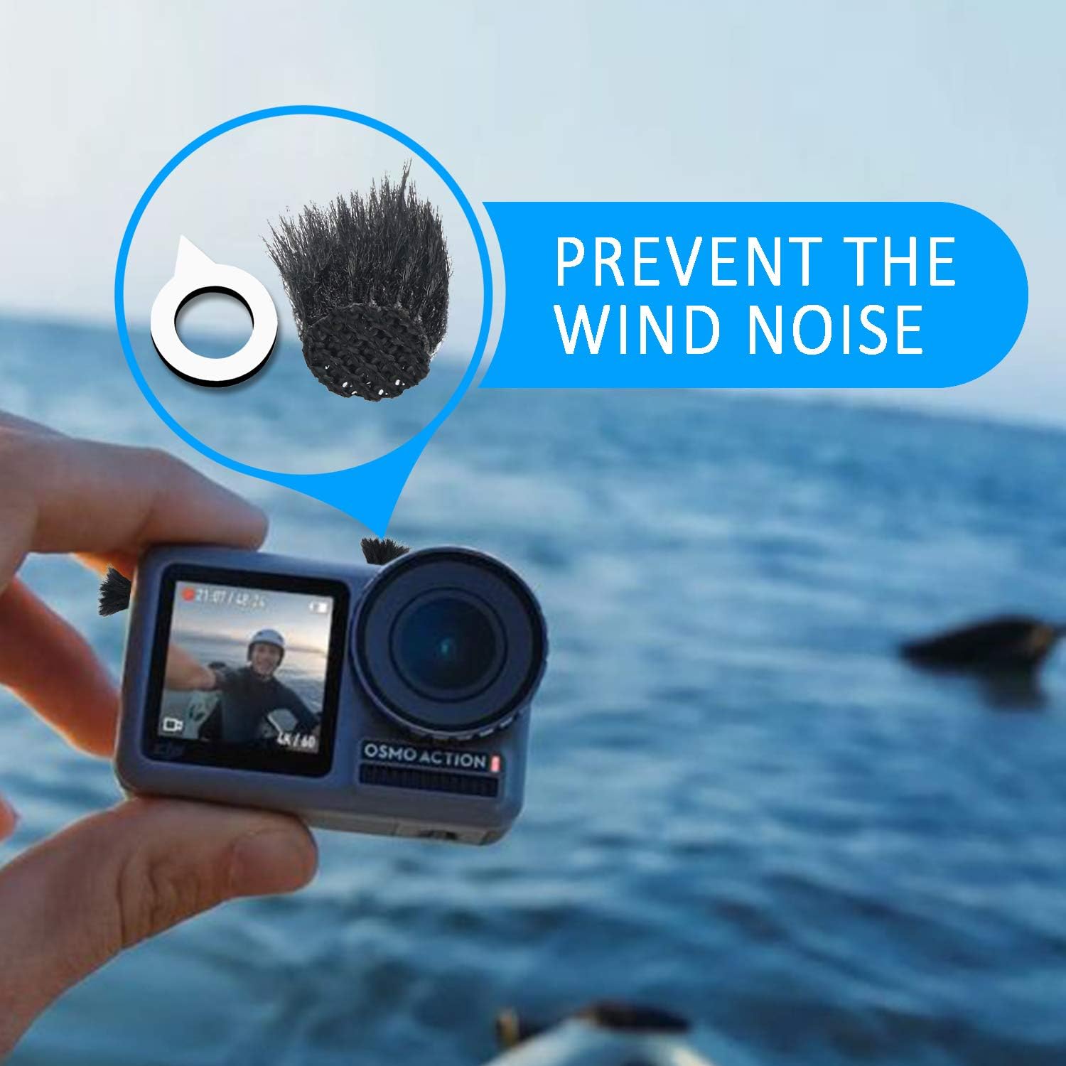 Wanjason Camera Mic Wind Muff สําหรับ DJI Osmo Action Camera, Sony RX1 ...