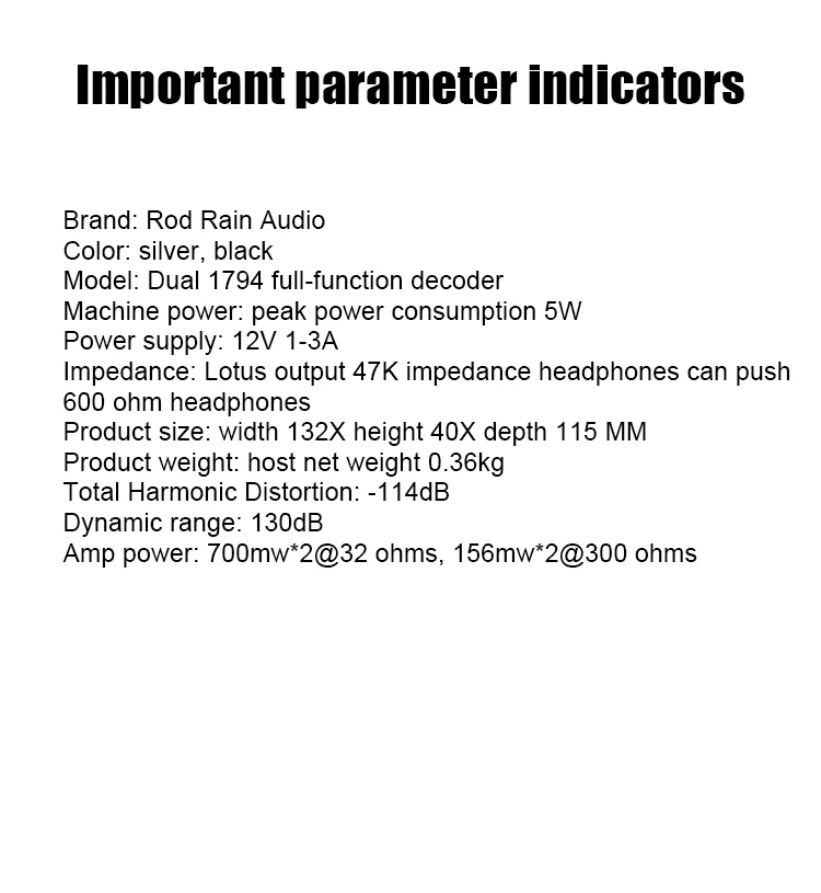 Rod Rain Audio Dual HIFI Sound ถอดรหัสบลูทูธ 5.1 เครื่องขยายเสียงหูฟัง ...