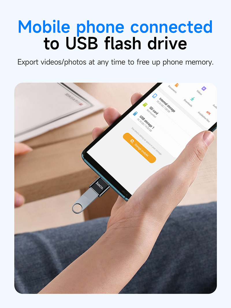 hoco. UA5/UA6 ตัวแปลง ความเร็วสูงมัลติฟังก์ชั่น Type-C เป็น USB แท็บเล็ตโทรศัพท์มือถือสากล ...
