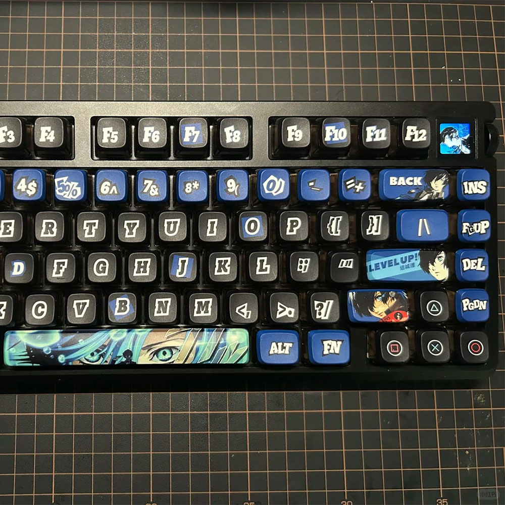 PERSONA พุดดิ้ง Keycap OEM โปรไฟล์ 120 คีย์ PBT PC สี่ล้อการส่งผ่านแสง ...