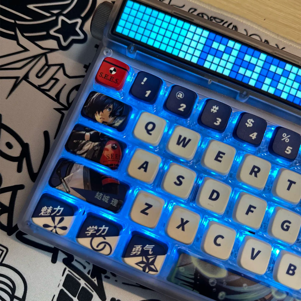 PERSONA พุดดิ้ง Keycap OEM โปรไฟล์ 120 คีย์ PBT PC สี่ล้อการส่งผ่านแสง ...