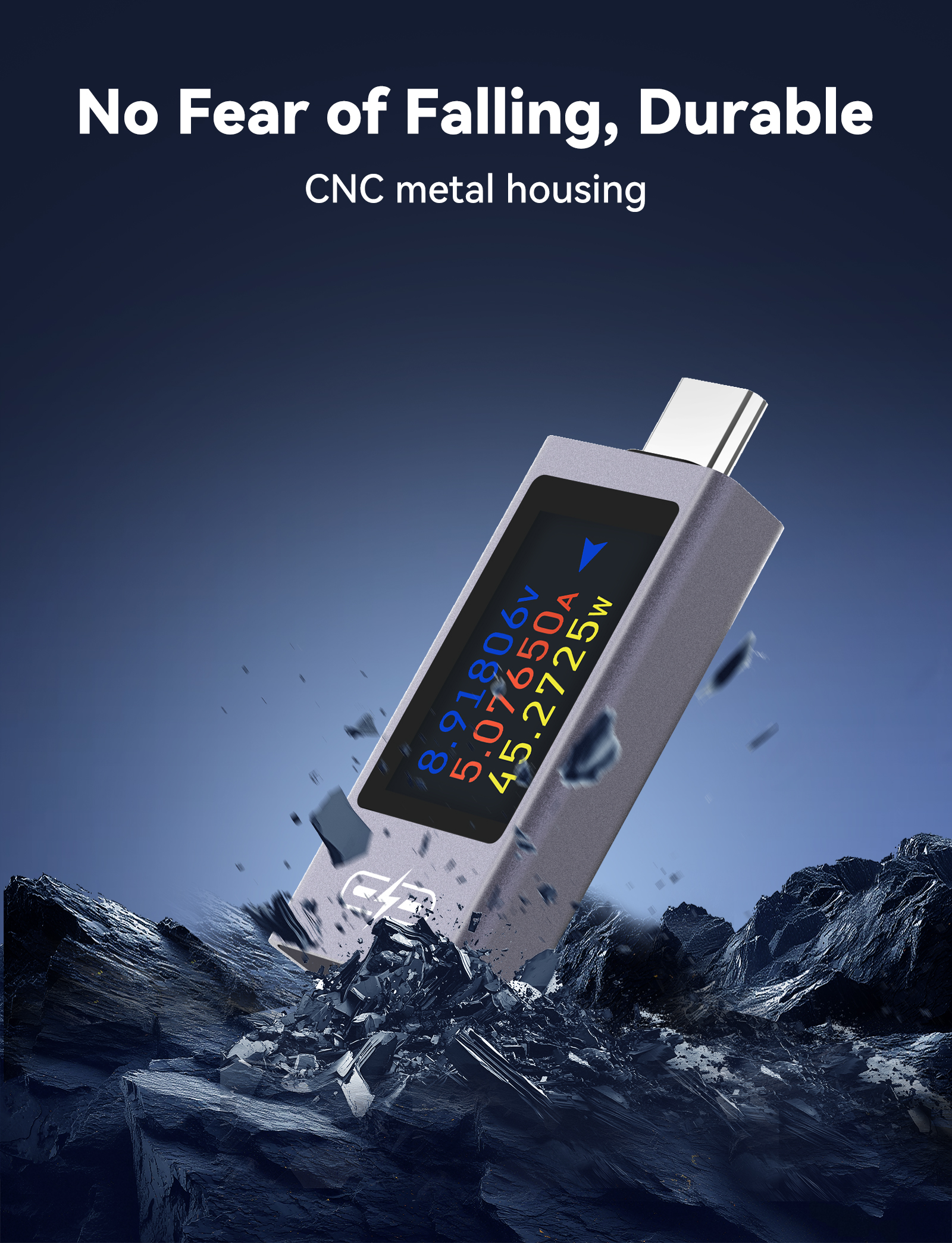 UT03C/UT02C Type-C Multi-function แรงดันไฟฟ้าแอมป์มิเตอร์ 4 ~ 30V 0 ~ 12A สนับสนุน DC Fast ...