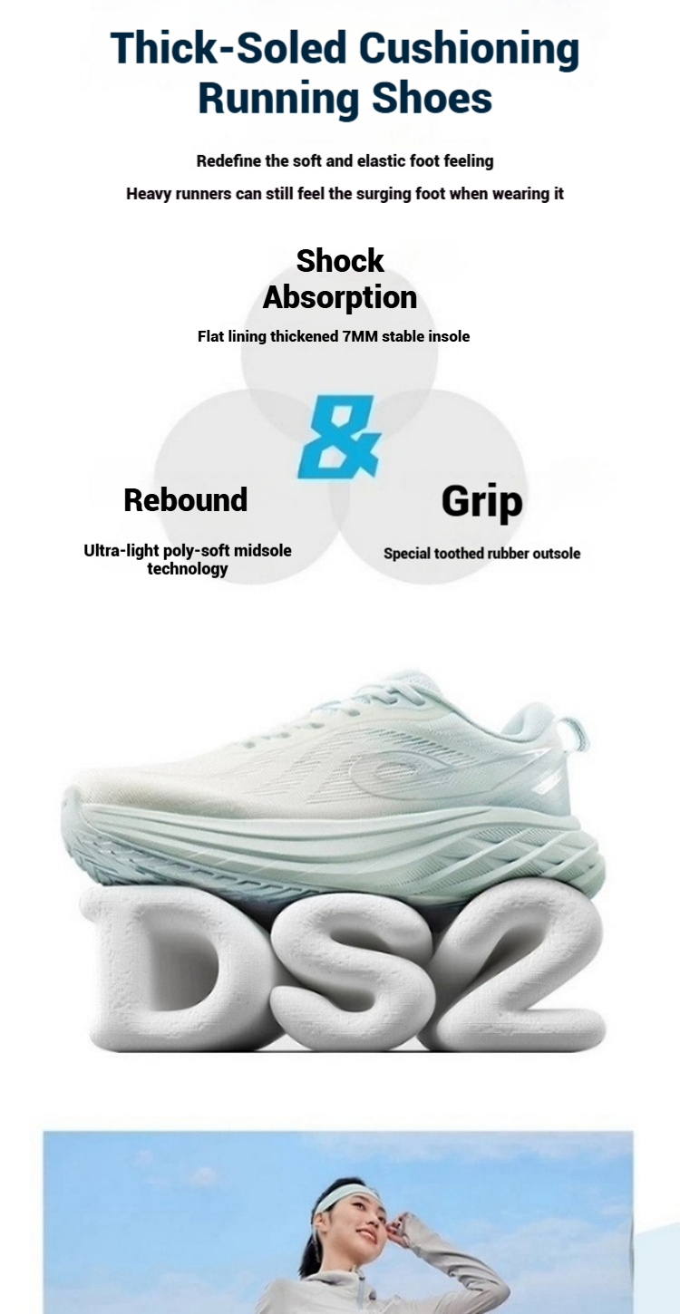 Qiaodan DS2 Women Running Shoes Wide Fit เบา นุ่ม เด้ง ใส่สบาย Cushion ...