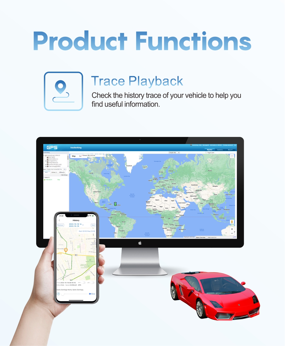 Gps ติดตาม Global Trackerking Ec33 อุปกรณ์ติดตามตำแหน่งแบบเรียลไทม์และ ...