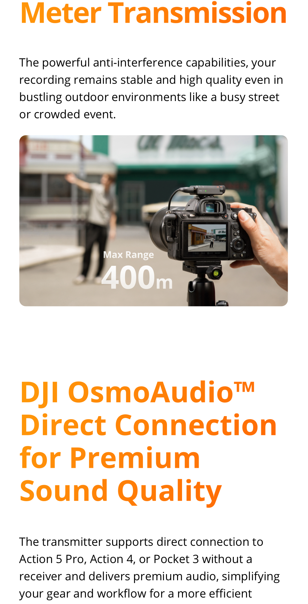 DJI Mic Mini (2 TX + 1 RX + เคสชาร์จ), ไมโครโฟนไร้สาย Ultralight, เสียงรายละเอียด, ใช้ 48h ...