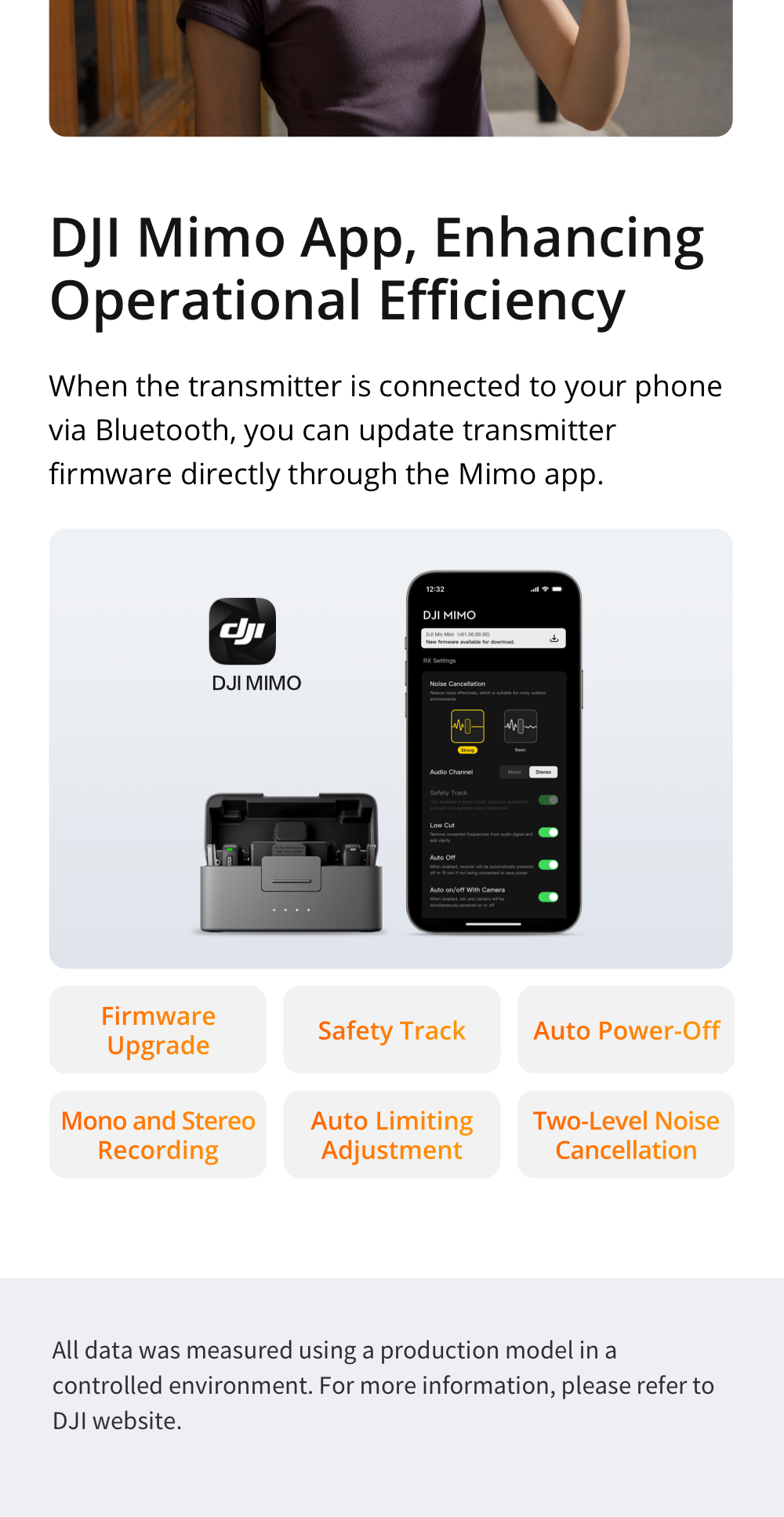 DJI Mic Mini (2 TX + 1 RX + เคสชาร์จ), ไมโครโฟนไร้สาย Ultralight, เสียงรายละเอียด, ใช้ 48h ...