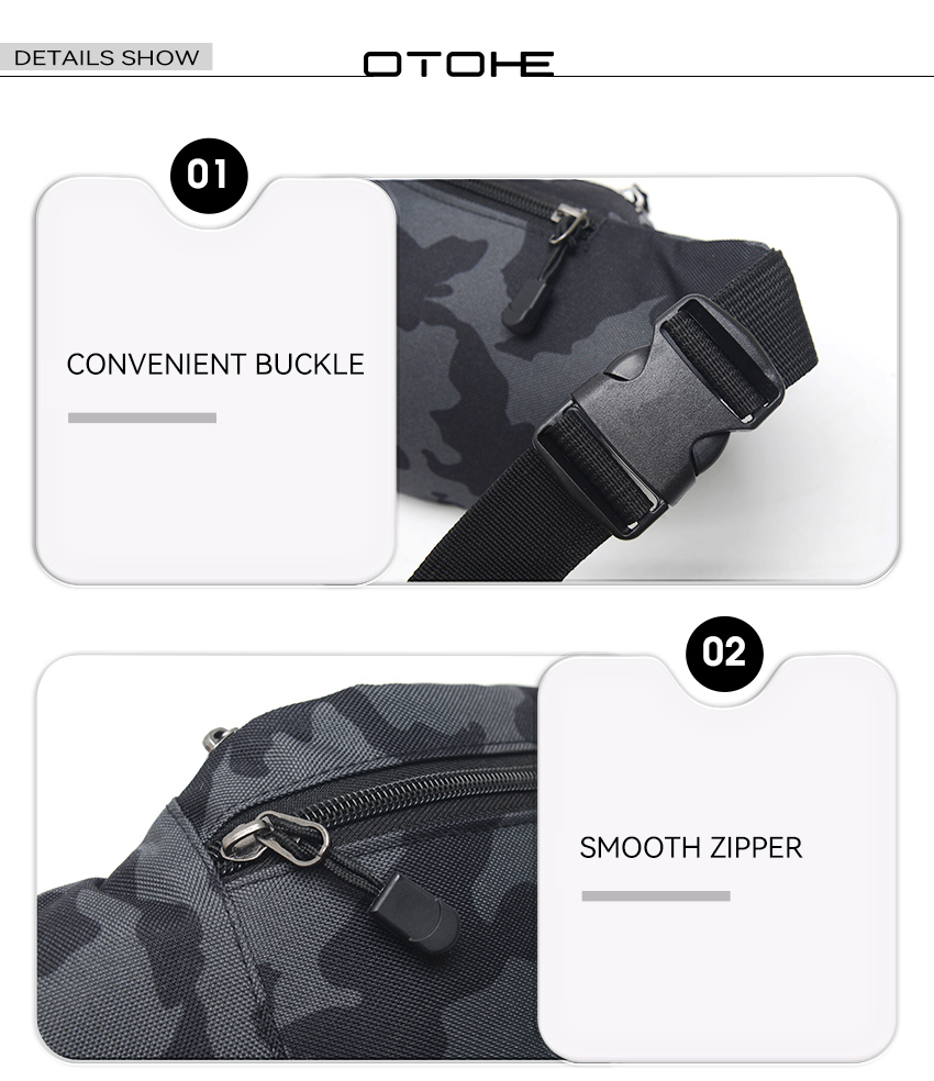 OTOHE กระเป๋าเอวผู้ชายที่มีสายรัดปรับได้สำหรับการออกกำลังกาย | Shopee ...