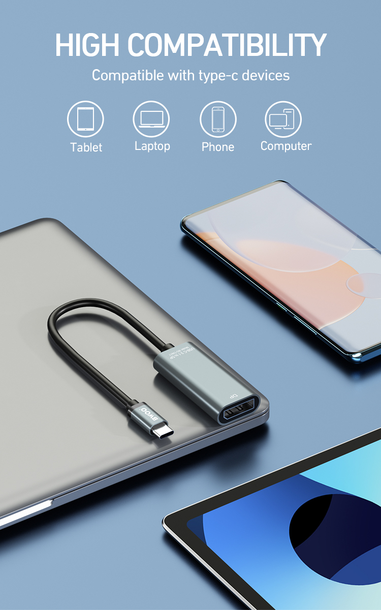 BWOO USB-C 3.1 to Display Port Adapter Type-C to DP Hub ตัวขยาย Type-C ...