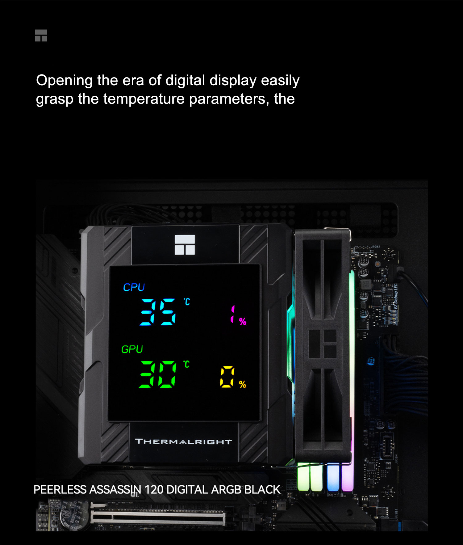 Thermalright PA120 Digital Chassis Air Cooling หม้อน้ํา, 6 ท่อความร้อน ...