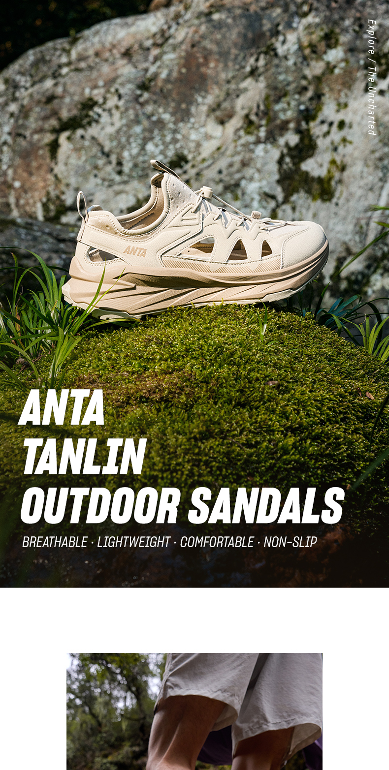 ANTA Men River Trekking Shoes รองเท้าแตะกีฬาพื้นนุ่มฤดูร้อน รองเท้าเดิน ...