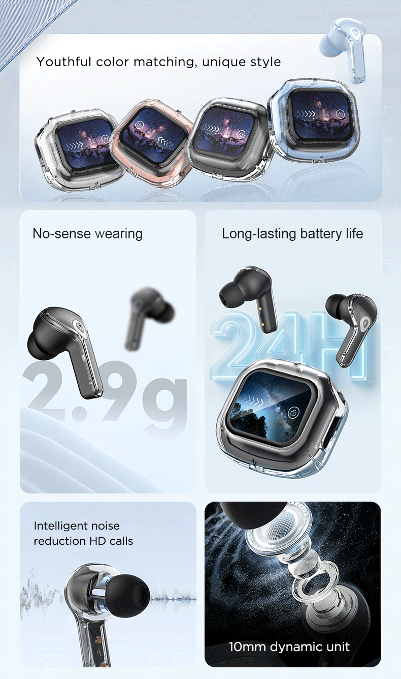 XP16 AirMAX LCD Full Color Multi-function TWS ระบบตัดเสียงรบกวนอัจฉริยะ หูฟังบลูทูธ | Shopee ...