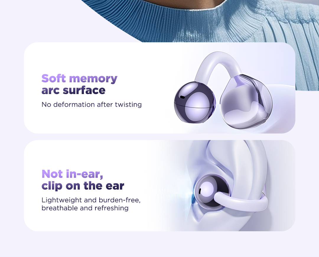 [ใหม่] HTC NE32 Ear Clip หูฟังบลูทูธ หน้าจอ LCD สีเต็มจอ Multi-function ...