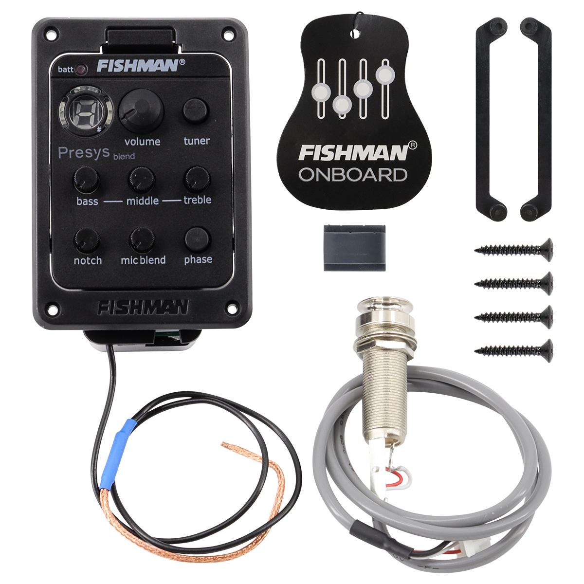 Fishman Guitar Tuner Pickup Presys Blend 301 ไมโครโฟนสําหรับกีตาร์โปร่ง ...